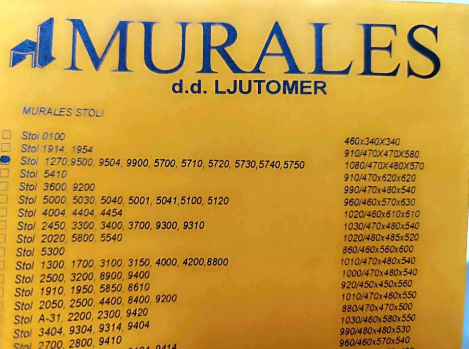 Jedilna miza s stoli masiva - MURALES BUKEV