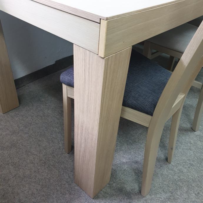 MIZA HRAST MASIVA BARVA BELJEN HRAST 180X90+2 X 45