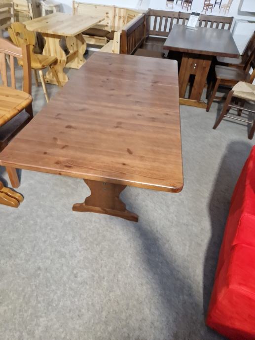 MIZA130X80 RAZTEGLJIVA NA 170 BOR MASIVA BARVA OREH
