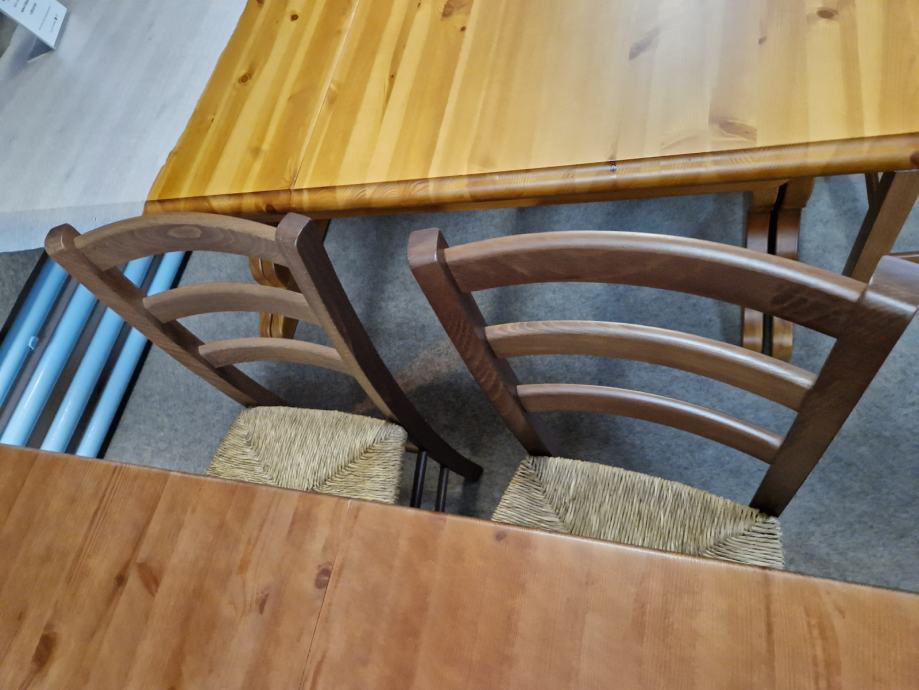 MIZA130X80 RAZTEGLJIVA NA 170 BOR MASIVA BARVA OREH