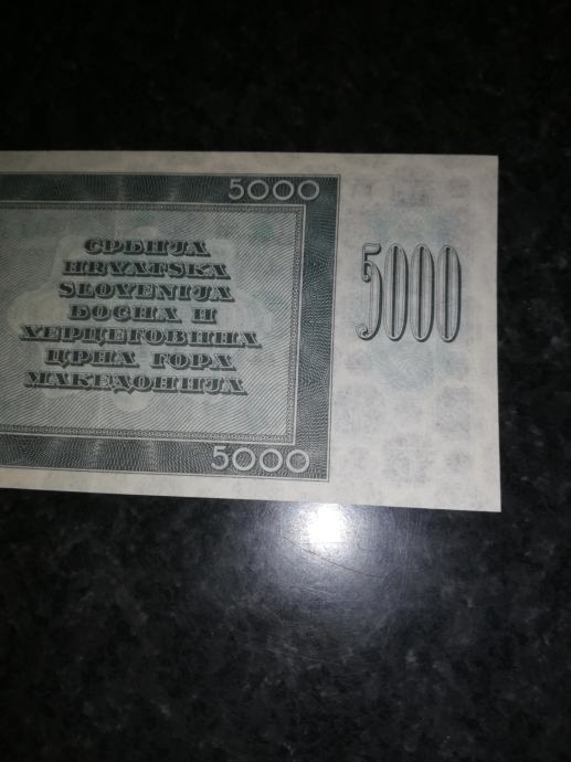 5000 Dinara 1950