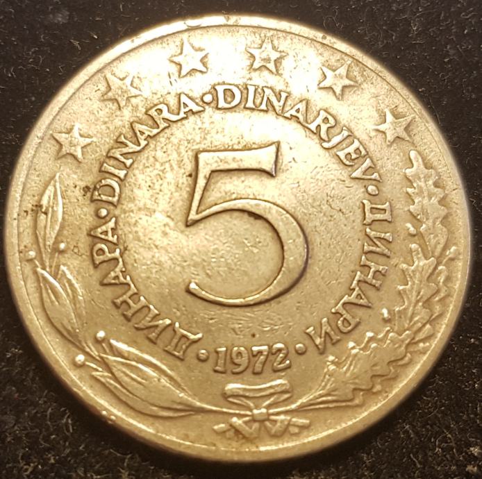 5 DINAR 1972