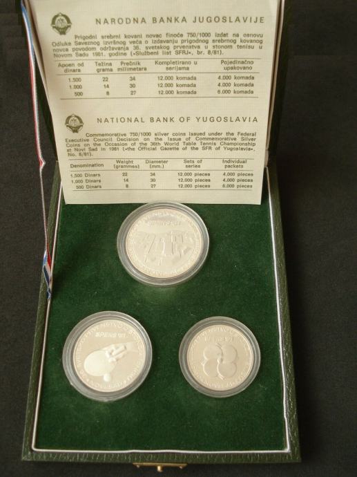 SFR Jugoslavija SPENS 1981 srebrniki PROOF