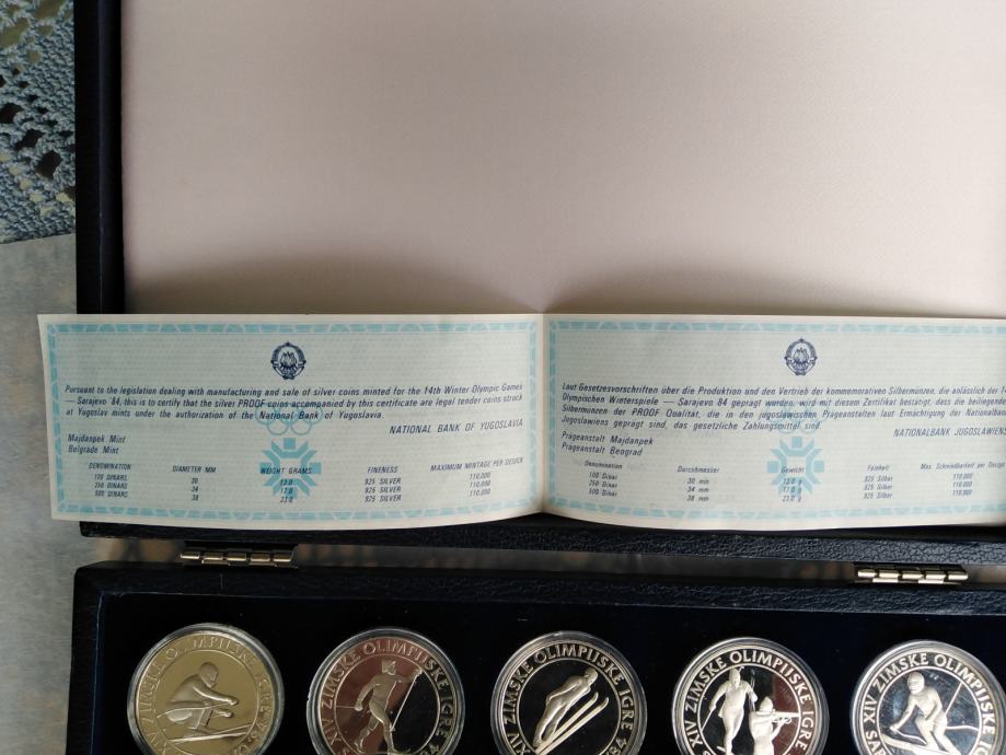 Srebrniki zimske olimpijske igre Sarajevo 1984 Jugoslavija