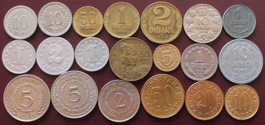 YU - Lot - 20 kovancev kot na sliki