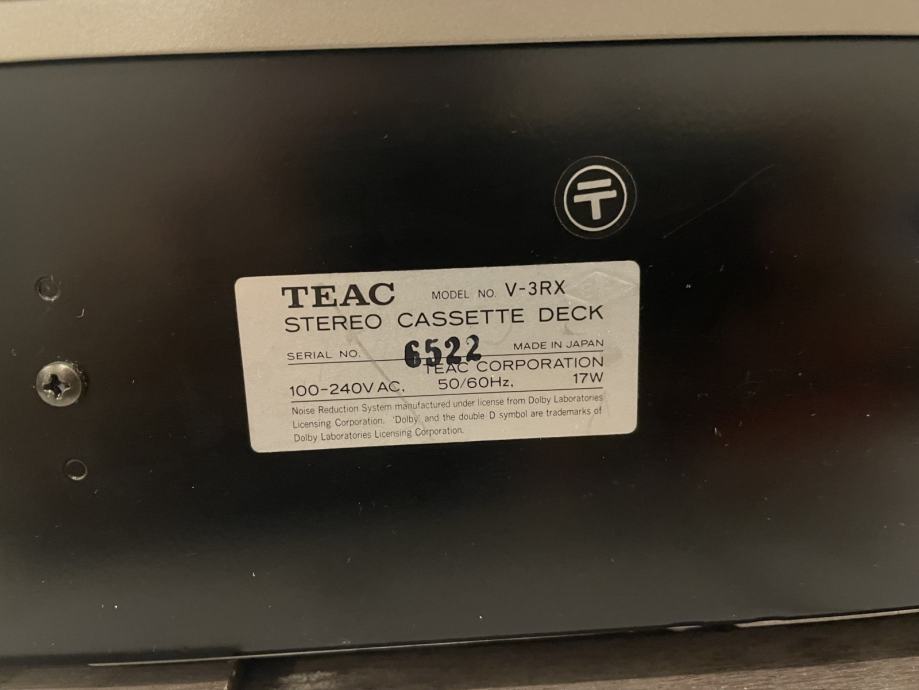 Teac V-3RX Stereo Cassette Deck