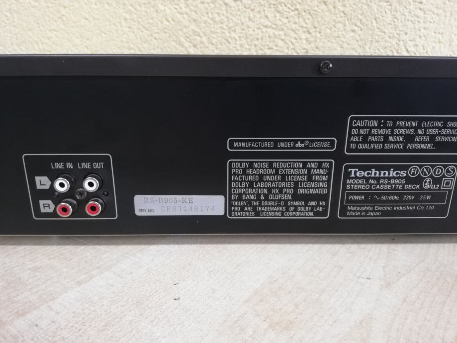 TECHNICS RS-B905, TOP VINTAGE Hi-END kasetnik, dbx