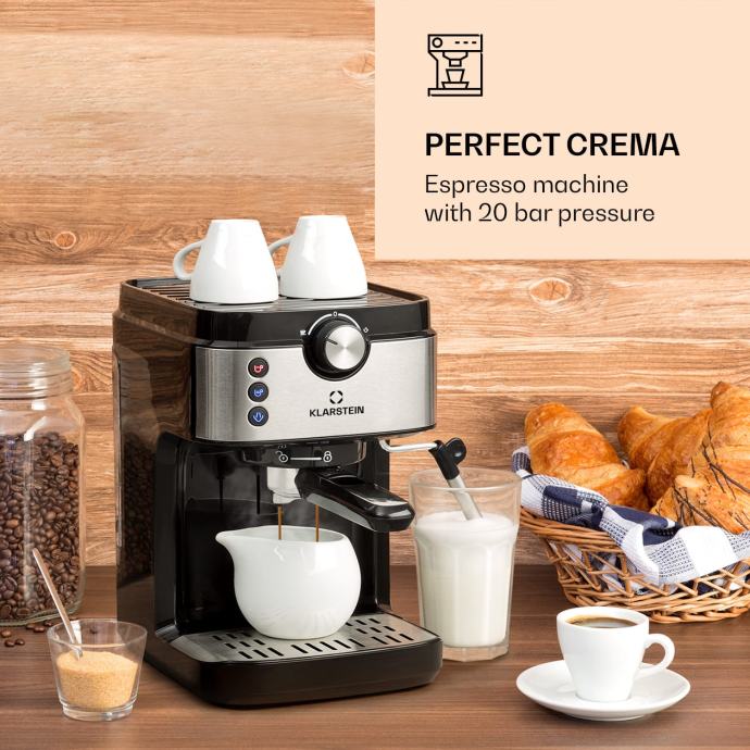 Klarstein BellaVita Espresso, kavni aparat, 20 bar, 1575 W, 900 ml, sr