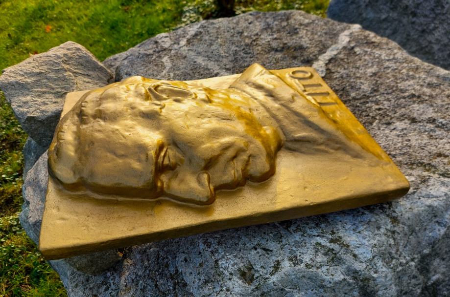 JOSIP BROZ TITO portret relief gips pozlačen 15 eur