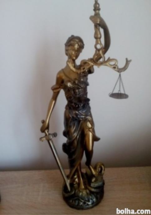 kip justicija iustitia boginja pravice 45 cm
