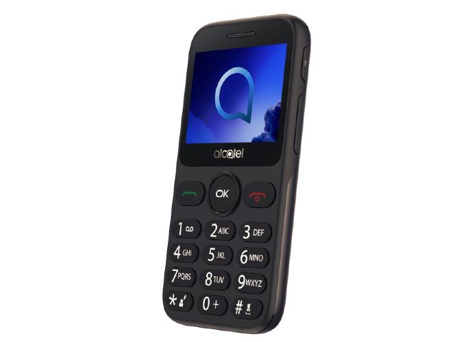 Alcatel 2019G Dual SIM klasični mobilni telefon za starejše srebrn nov