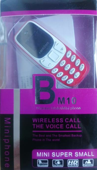Mini mobilni telefon - dual SIM - Rdeč