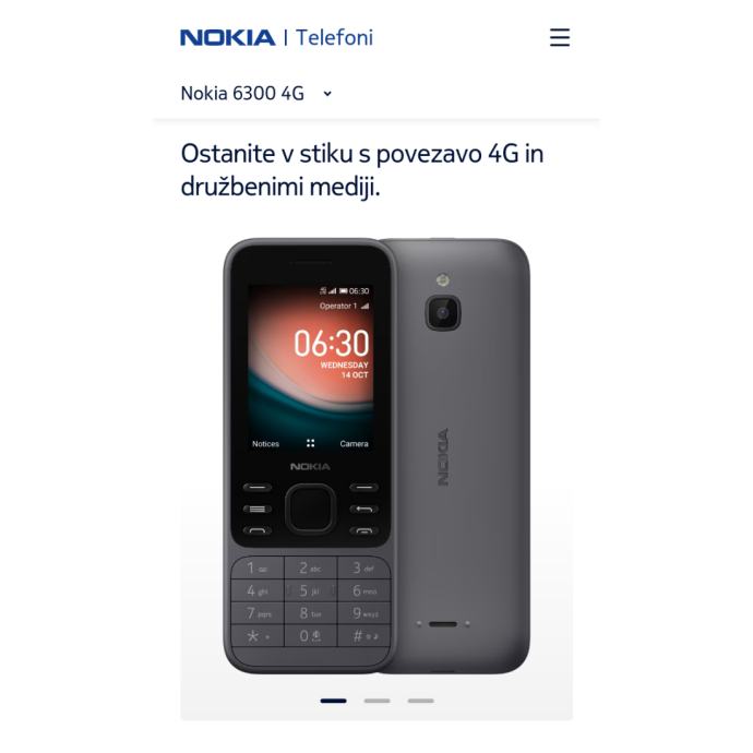 NOKIA 6300 4G LTE - ( Dual SIM - Wi-Fi ) - Mobilni telefon na tipke