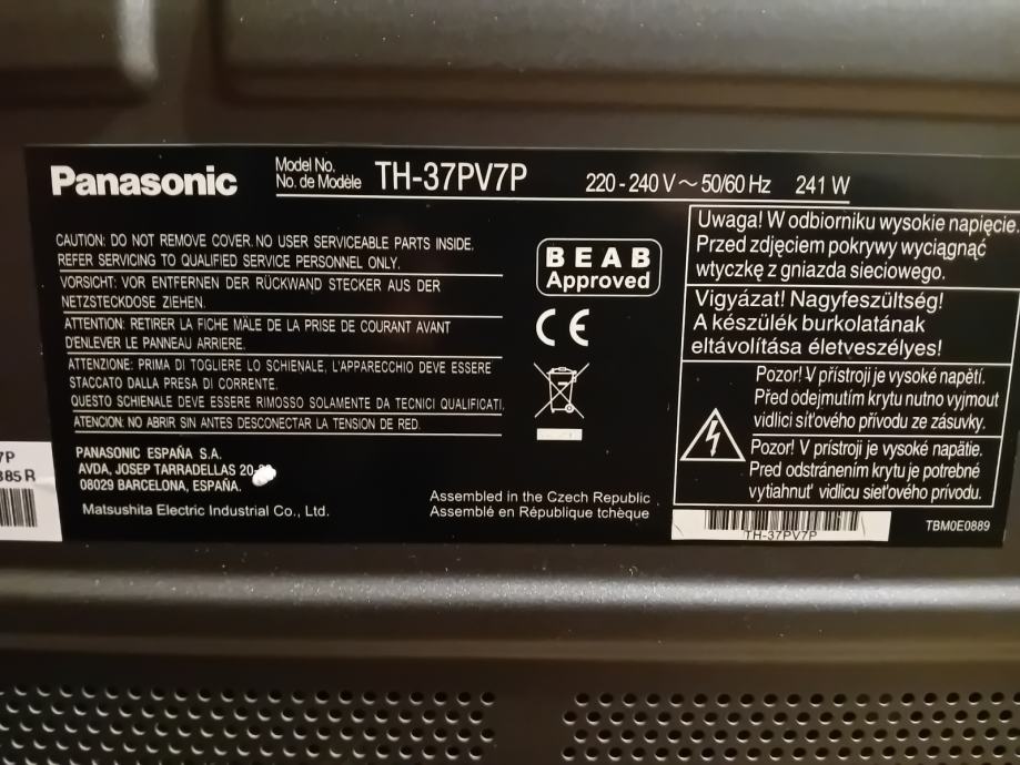 Panasonic TH-37PV7P - 94 cm