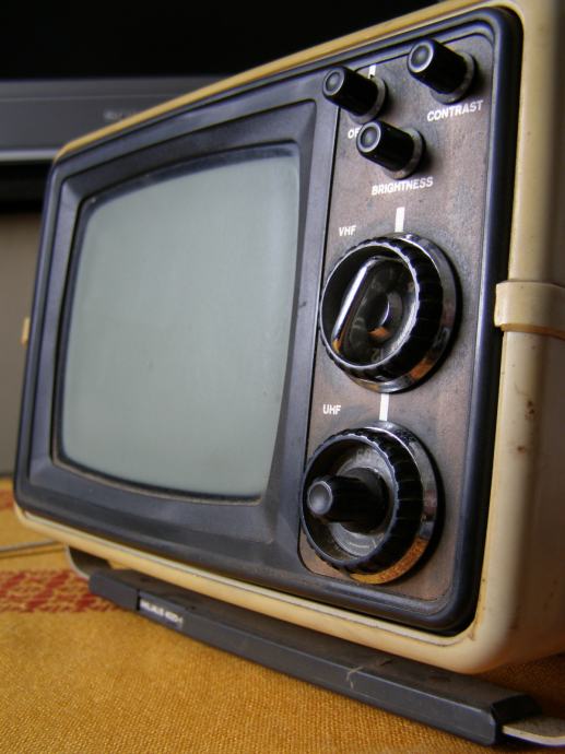 Vintage USSR Črnobeli TV Tento SHILJALIS 402D-1E