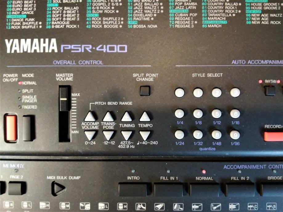 Klaviatura YAMAHA PSR-400
