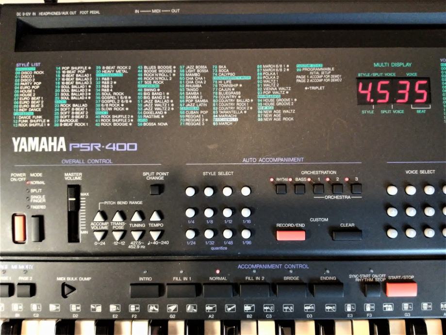 Klaviatura YAMAHA PSR-400