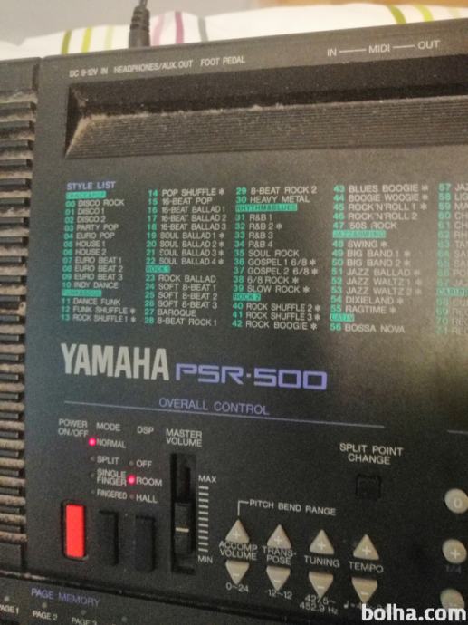 Sintisajzer Yamaha psr 500