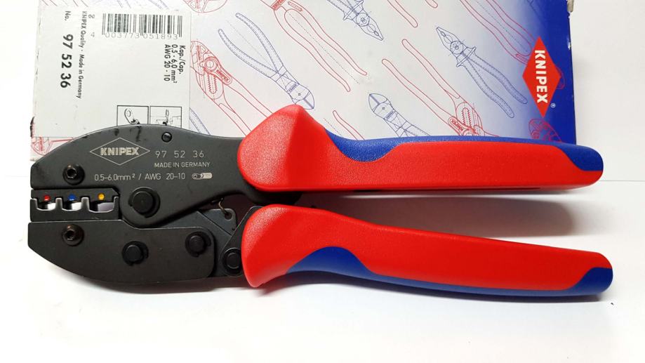 Knipex PreciForce® 975236 klešče za stiskanje izoliranih kabel čevljev