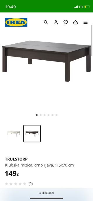 Ikea klubska miza TRULSTORP