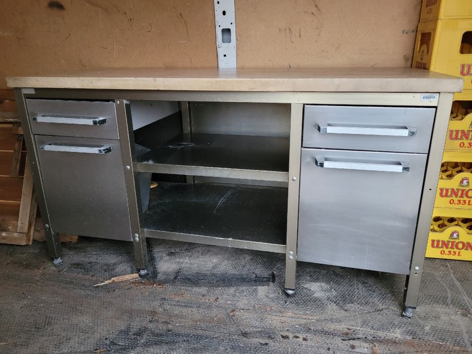 inox delovni pult 160x70 cm