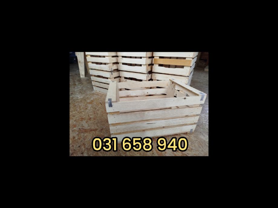 Lesene gajbe za krompir, sadje 30 kg