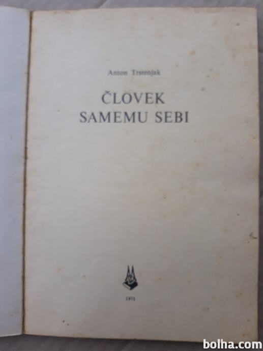 Knjiga ČLOVEK SAMEMU SEBI - Anton Trstenjak