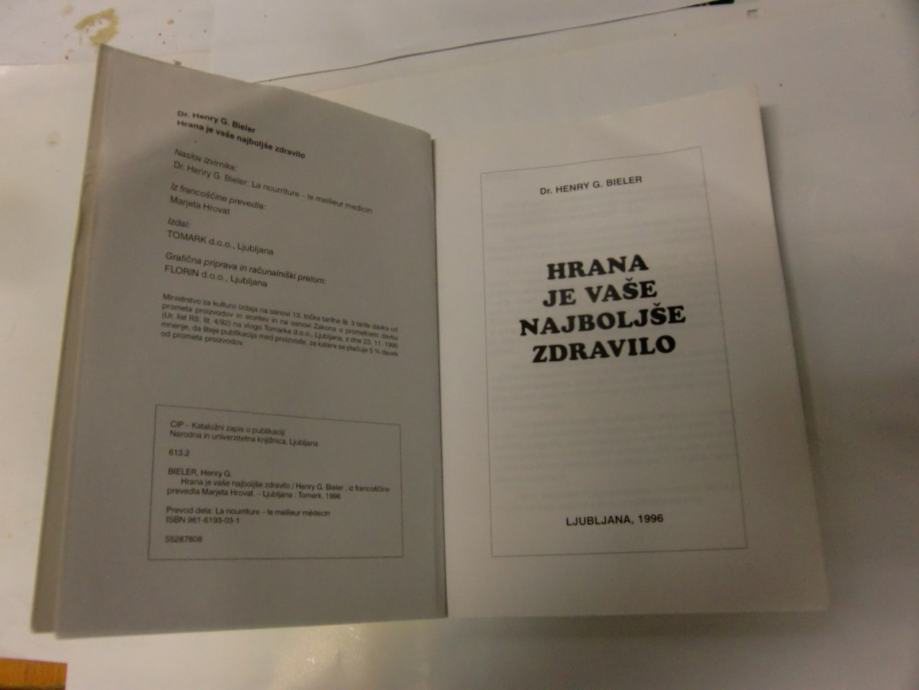KNJIGA HRANA JE VAŠE NAJBOLJŠE ZDRAVILO