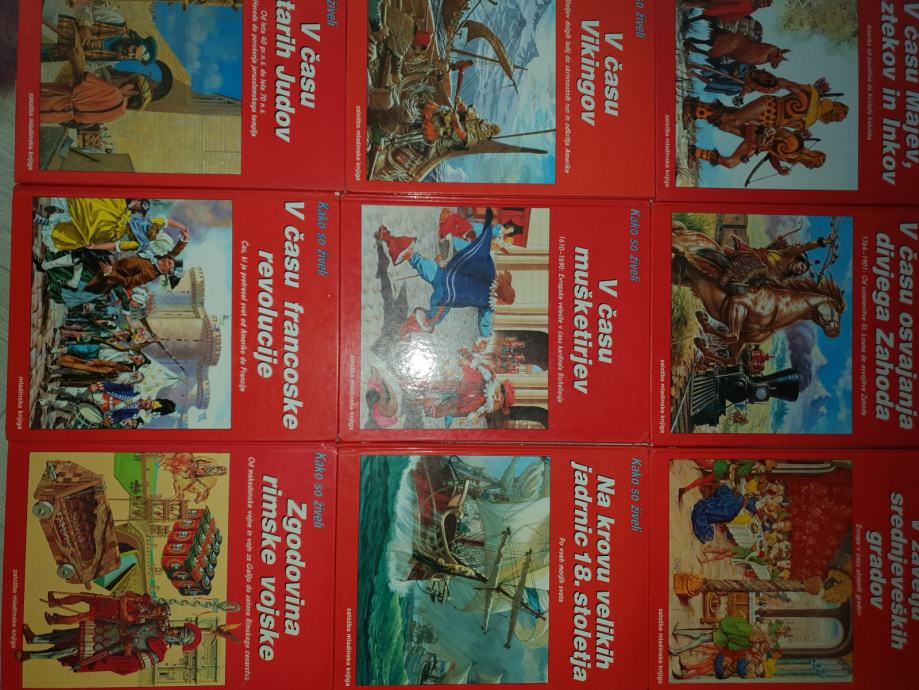 Knjige ZBIRKA KAKO SO ŽIVELI, 9 KNJIG (NASLOVI VIDNI IZ SLIKE)