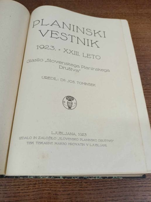 PLANINSKI VESTNIK 1923