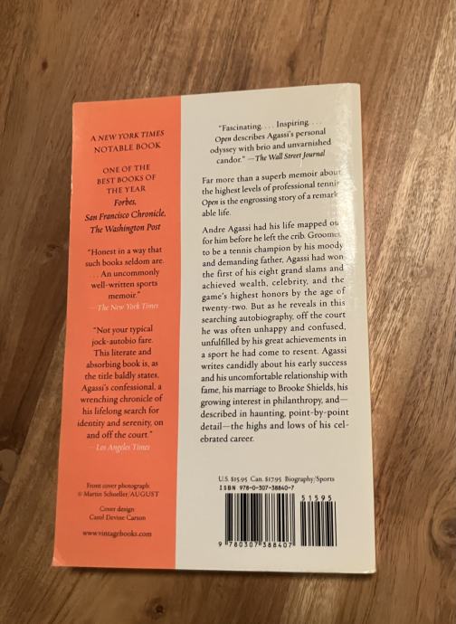 Knjiga Open, Andre Agassi