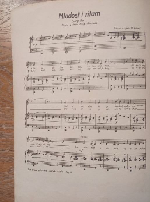 Glasbene note, Plesne melodije 1946 in božične pesmi.