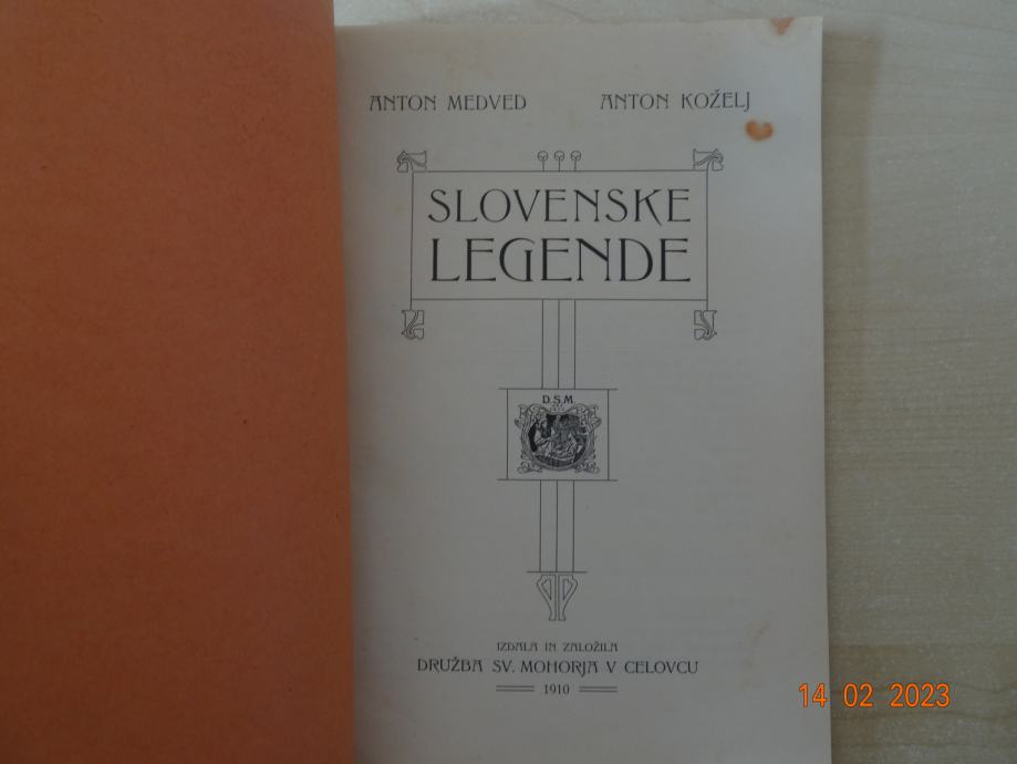 SLOVENSKE LEGENDE 1910 Anton Medved / Anton Koželj