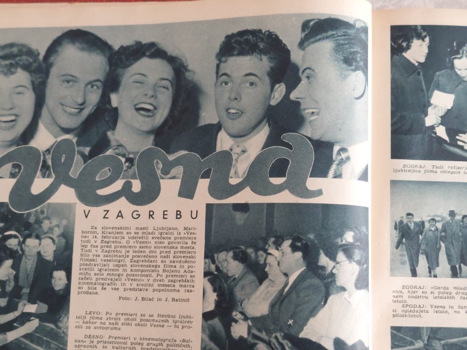 STARA VELIKA KNJIGA FILM,1954-55,STARI FILMI,IGRALCI,FOTOGRAFIJE,VESNA