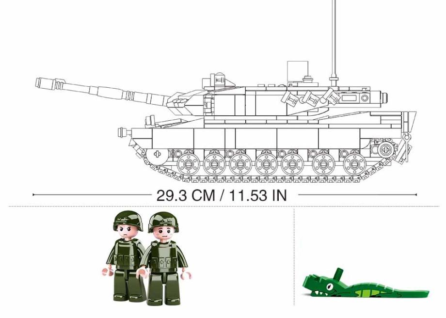 LEGO Tank Leopard 2A5 (766 kock) NOVO Lego kompatibilne kocke