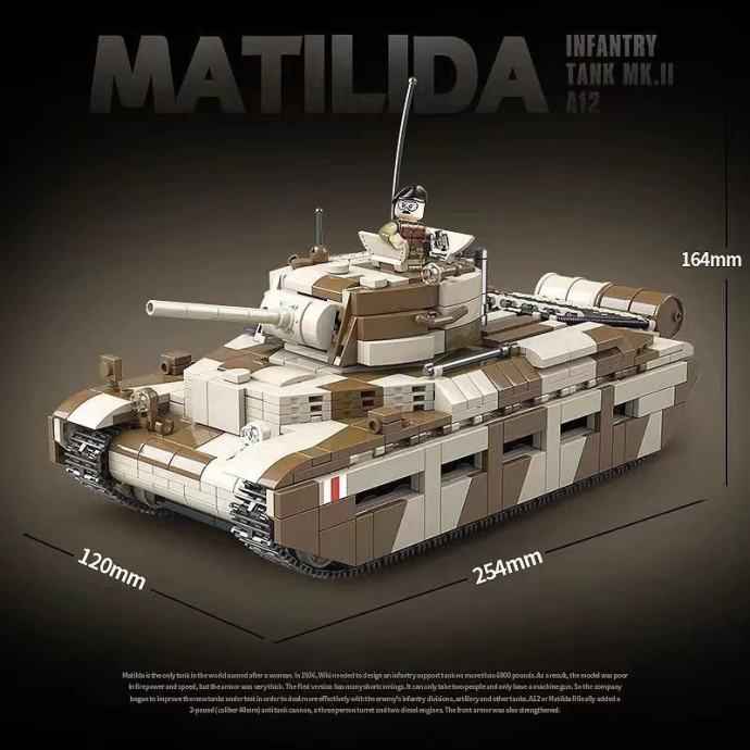 Tank Matilda Infantry (1211 kock) NOVO Lego kompatibilne kocke