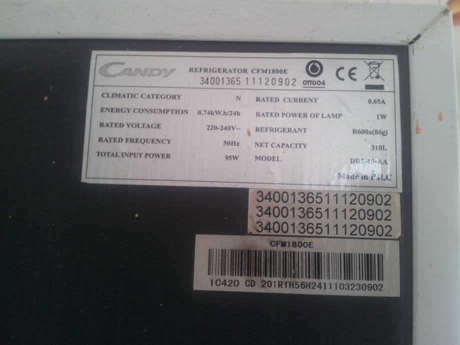 Ptuj - Candy Hladilnik z zamrzovalnikom 180 cm - 330 L