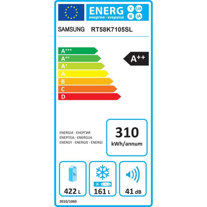 Samsung RT58K7105SL / EO hladilnik z zamrzovalnikom zgoraj A