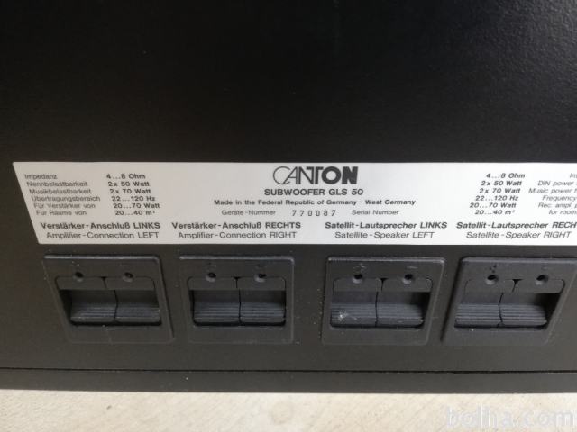 CANTON 2.1 komplet, GLS 50 subwoofer, PLUS L zvočniki