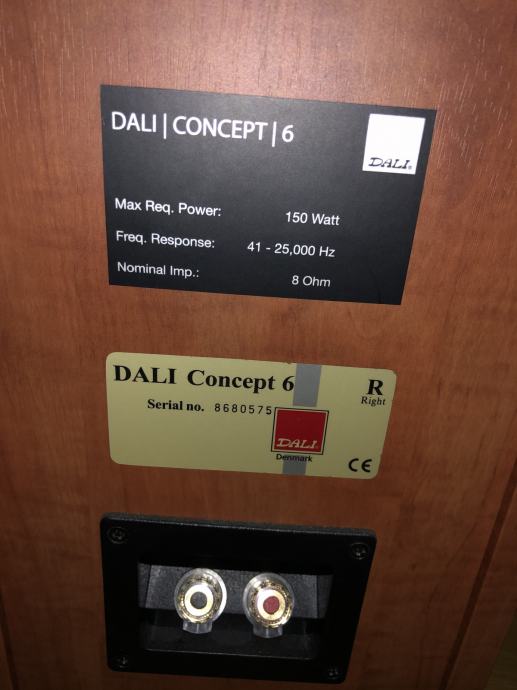 Zvočniki Dali Concept 6 + Concept 1 + center + wofer