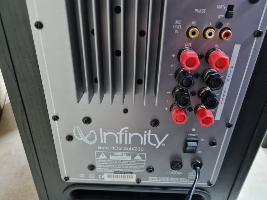 INFINITY BETA HCS 5.1, komplet zvočnikov, top