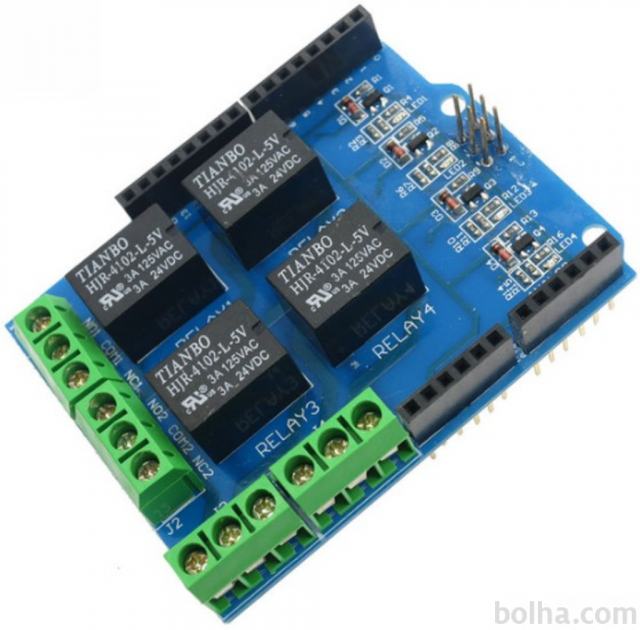 Relejni modul 2 / 4 kanalni, Arduino shield rele