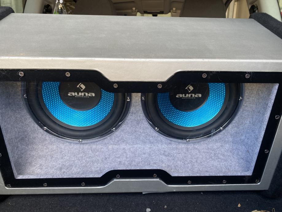 Auna Subwoofer 2x30cm + Ojačevalnik Auna AB 450(2400W) + set kablov