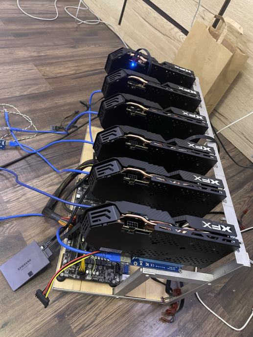 Mining rig 6x rx 580 8gb ( 180-190MH/s)