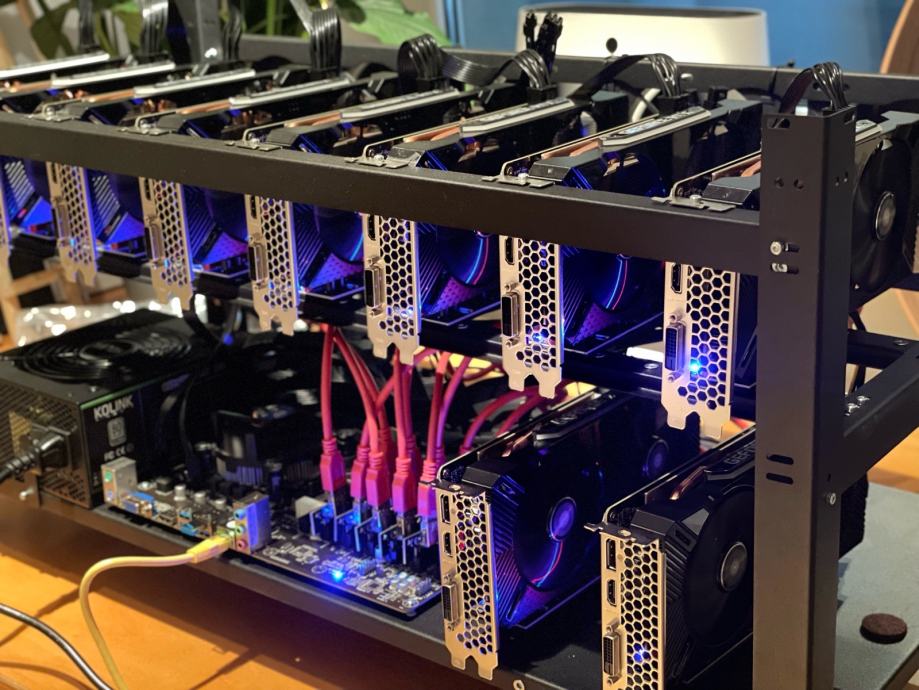 Mining rig Nvidia 2060 Palit x10. 330Mhs / 780w porabe