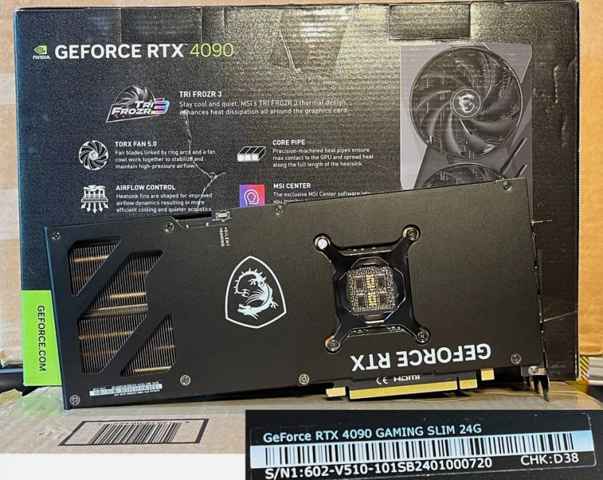 MSI GeForce RTX 4090 GAMING SLIM 24GB Graphics Card