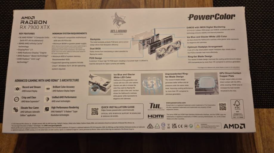 Powercolor Radeon RX 7900 XTX Hellhound Spectral White