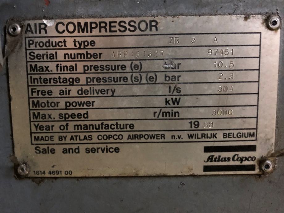 Kompresor Atlas Copco ZR 3A