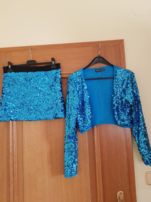 TURKIZNO MODER SVETLEČ SVEČAN KPL KRILO/BOLERO