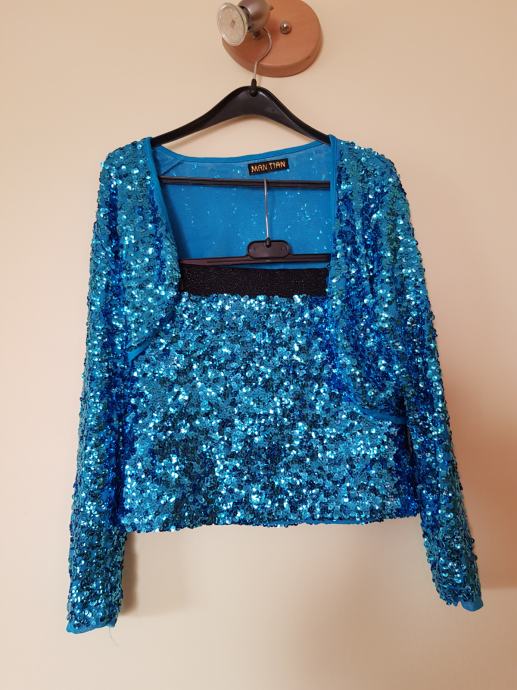 TURKIZNO MODER SVETLEČ SVEČAN KPL KRILO/BOLERO